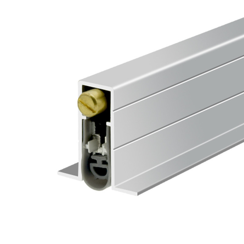 Sleek Silver Color Concealed Door Bottom Seal Adjust Height