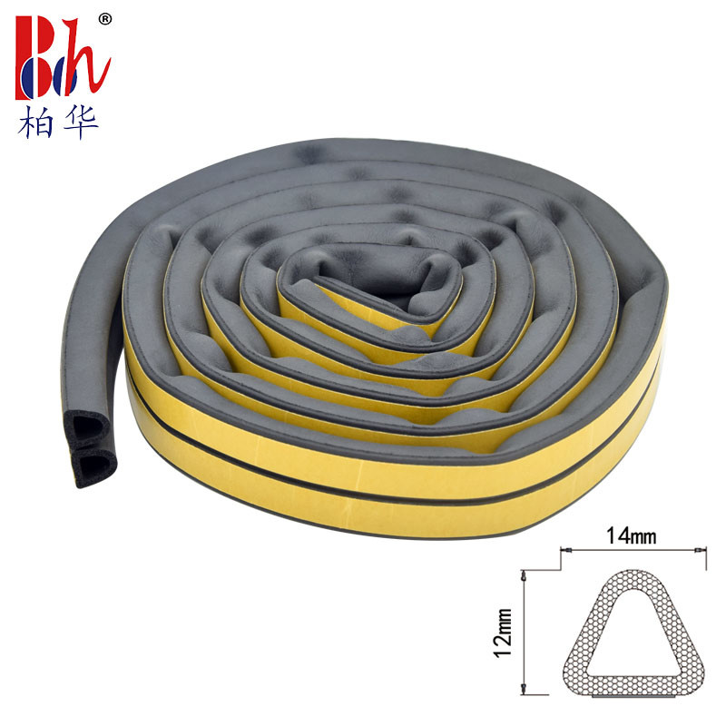 Big D Shape EPDM Rubber Seals Self Adhesive Anti Collision 14*12mm