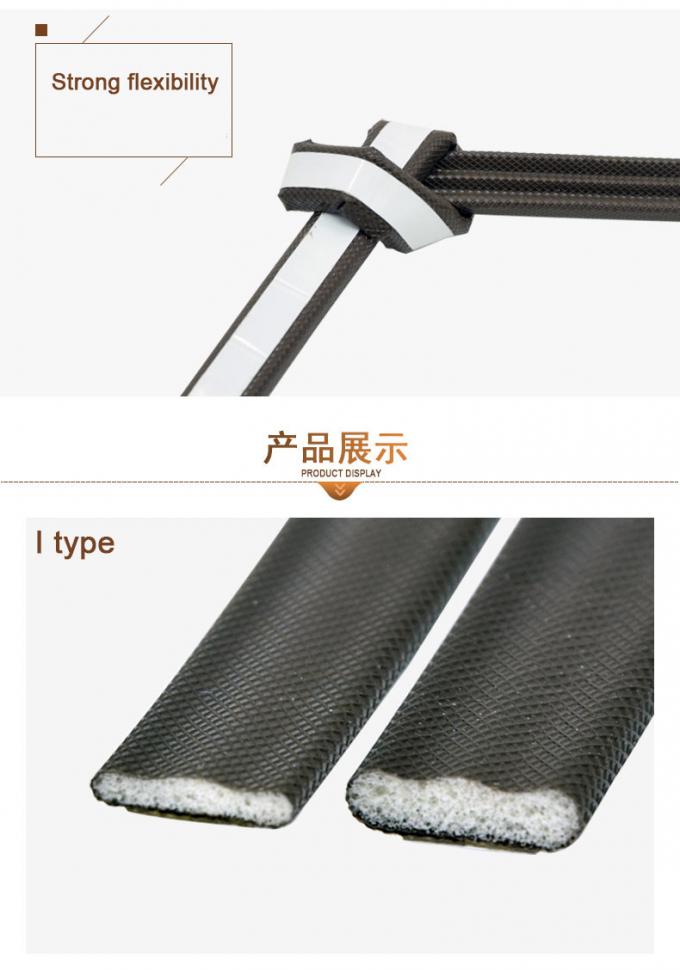 V Shaped PU Foam Seal Strips Self Adhesive Weather Stripping For Doors
