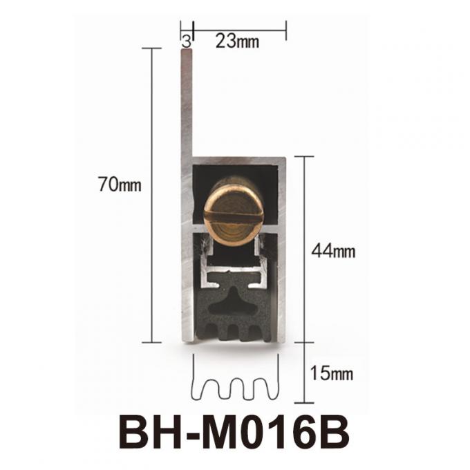 RAVEN RP38 Automatic Door Bottom Seals H Shaped Clear Anodised Finish