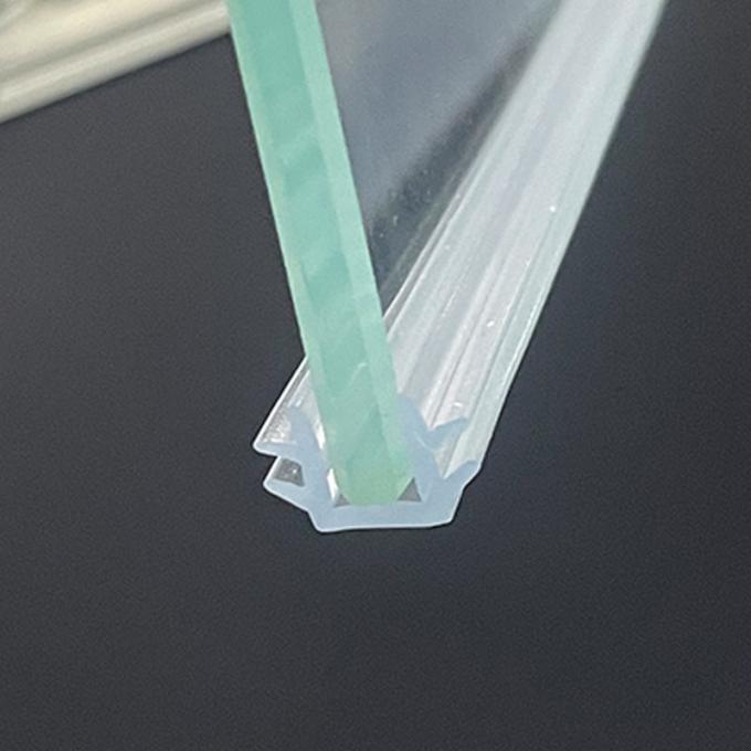 Transparent PVC Weather Stripping Soft Glass Clip Strips For 5mm Glass