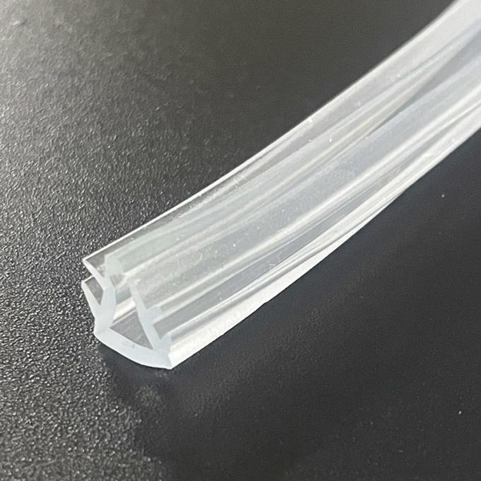 Transparent PVC Weather Stripping Soft Glass Clip Strips For 5mm Glass