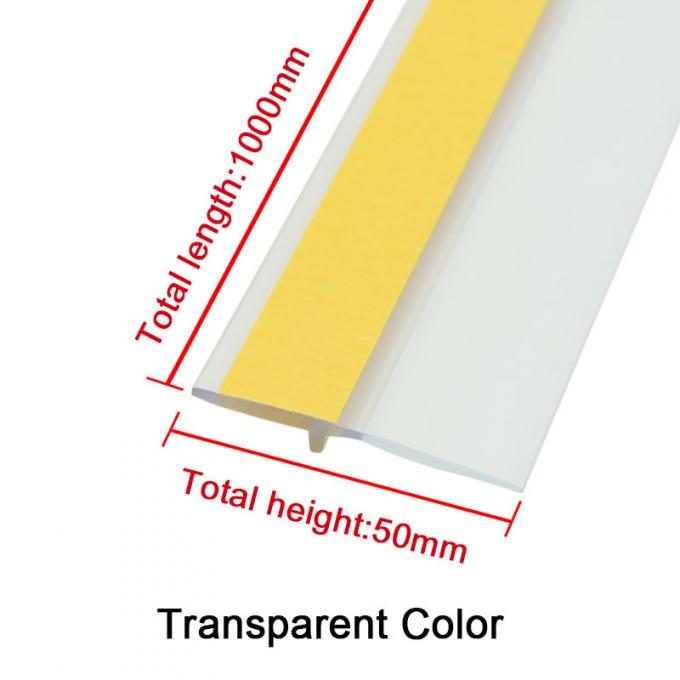 Co - Extruded PVC Door Bottom Seal Strip Dust Proof Door Sweeps Transparent